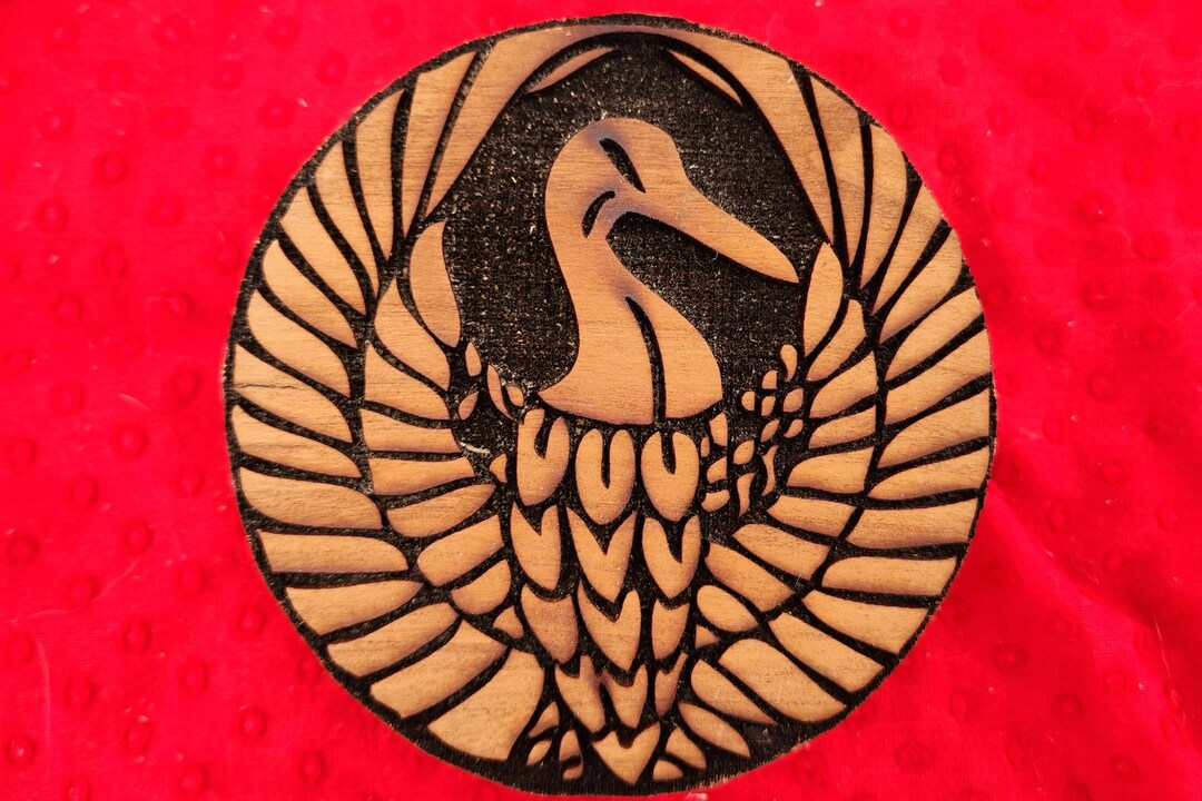 Japanese Crane Woodcut Kit for Wood Block Printing or Leather Embossing ...