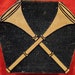 Herald Horns Crossed Trumpets Heraldic Charge Round Woodcut for Wood ...