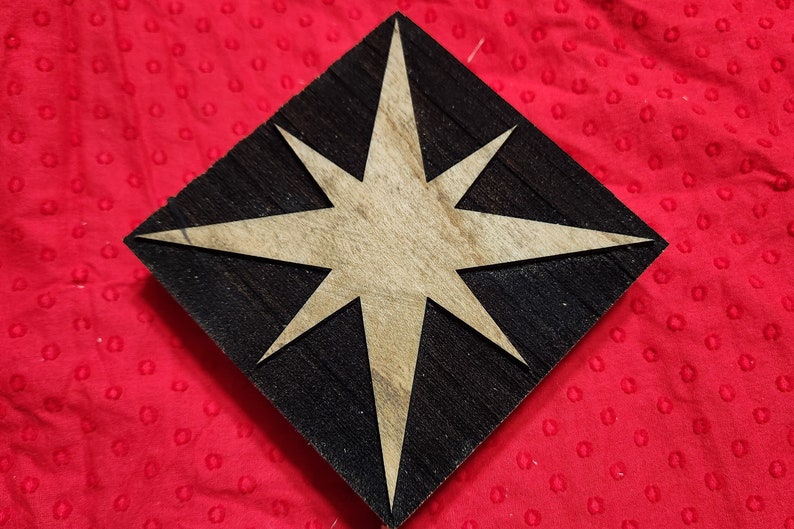 Compass Star Woodcut for Wood Block Printing or Leather - Etsy