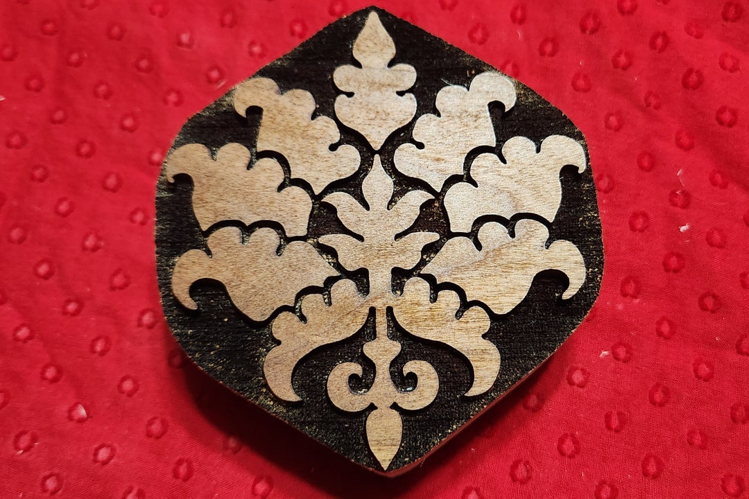 13th French Goat Lettuce Detail Woodcut Stamp for Wood Block Printing ...