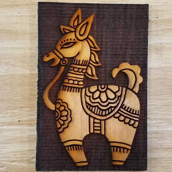 Indian Horse Woodcut for Wood Block Printing or Leather | Etsy