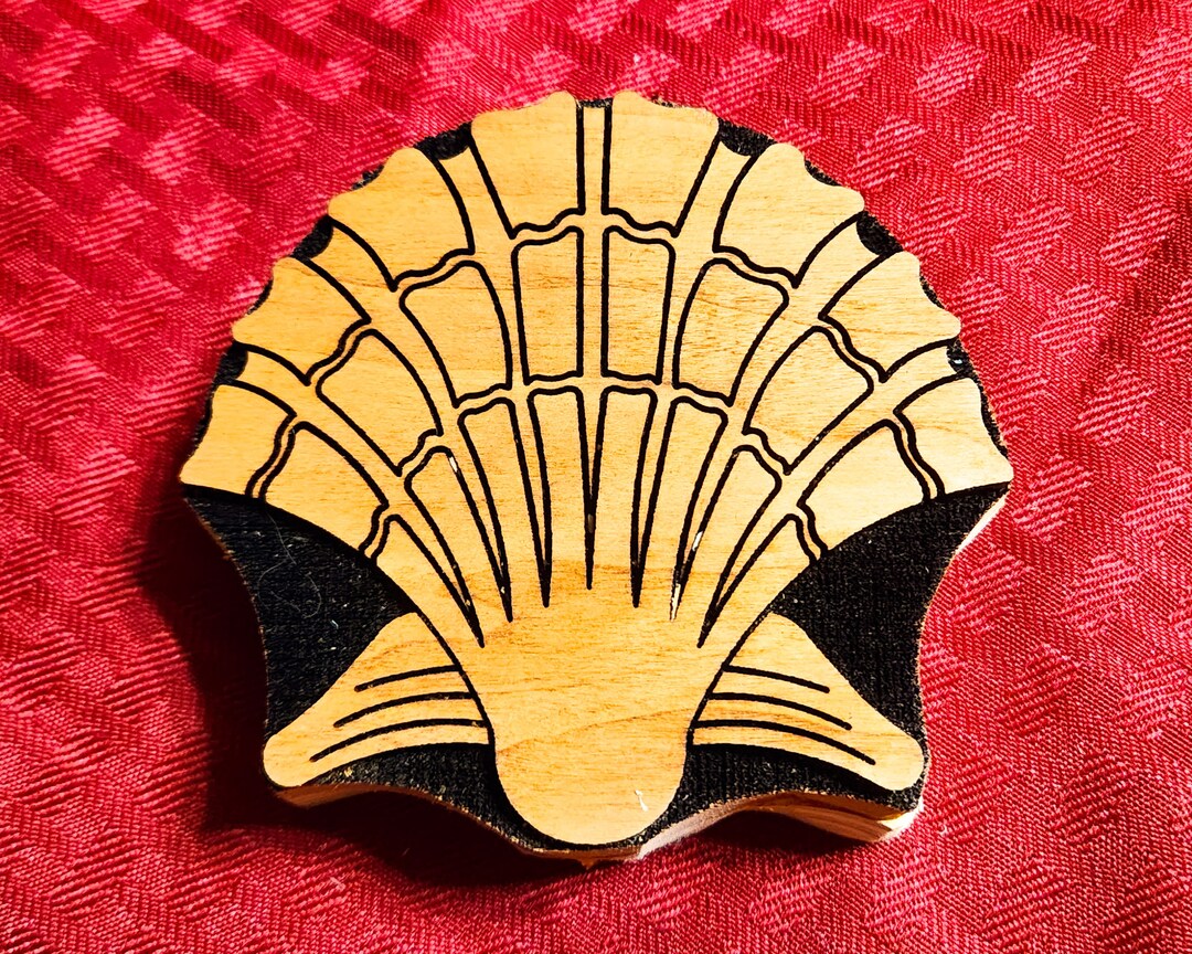 Escallop Style Seashell Shell Woodcut for Wood Block Printing or ...