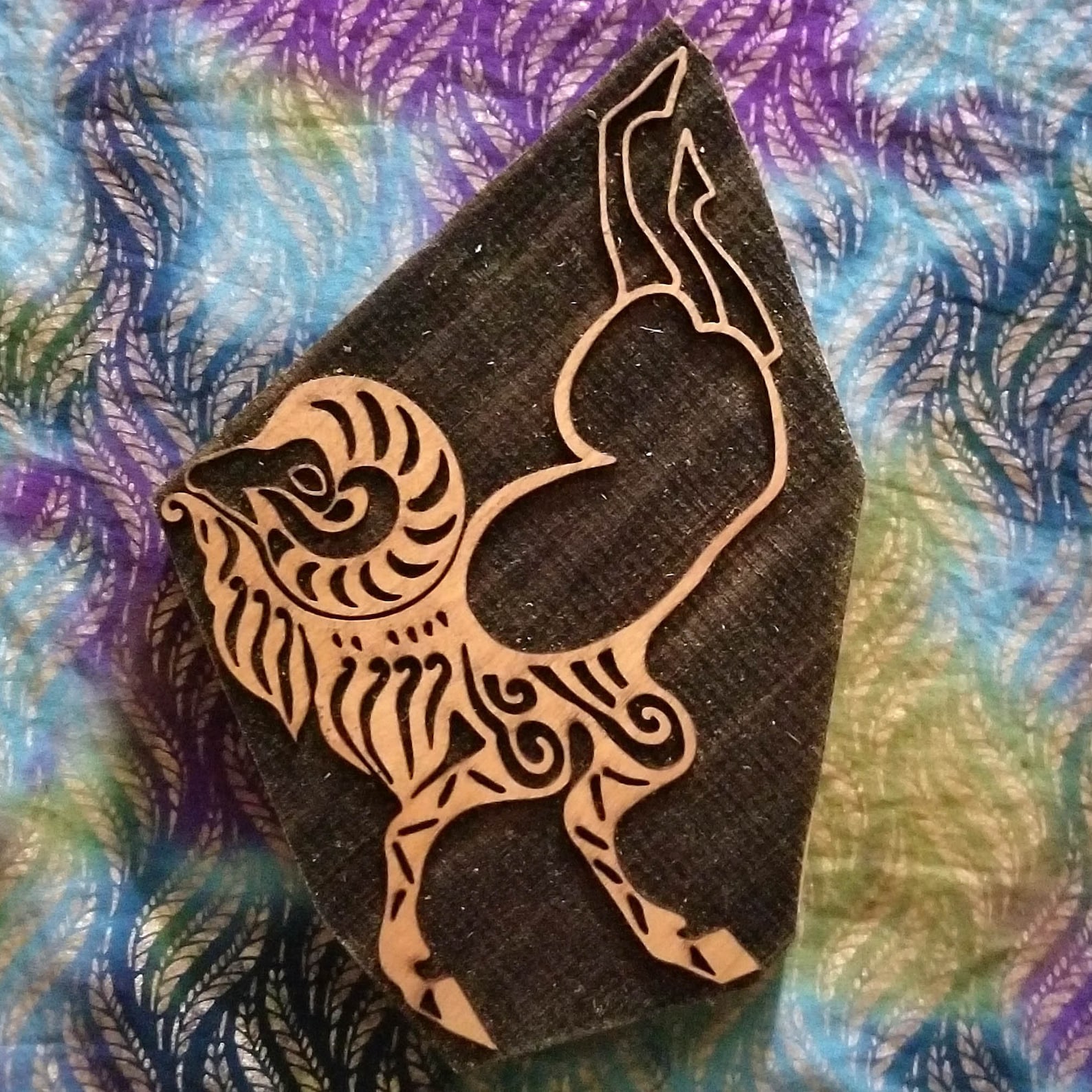 Siberian Ice Princess Ram Tattoo Woodcut for Wood Block - Etsy