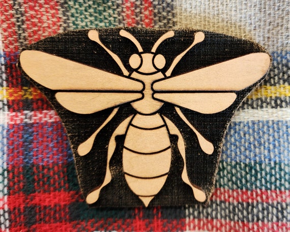 Heraldic Bee Woodcut for Wood Block Printing or Leather - Etsy