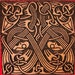 Pre-viking Germanic Two Men Knotted Woodcut for Block Printing or ...