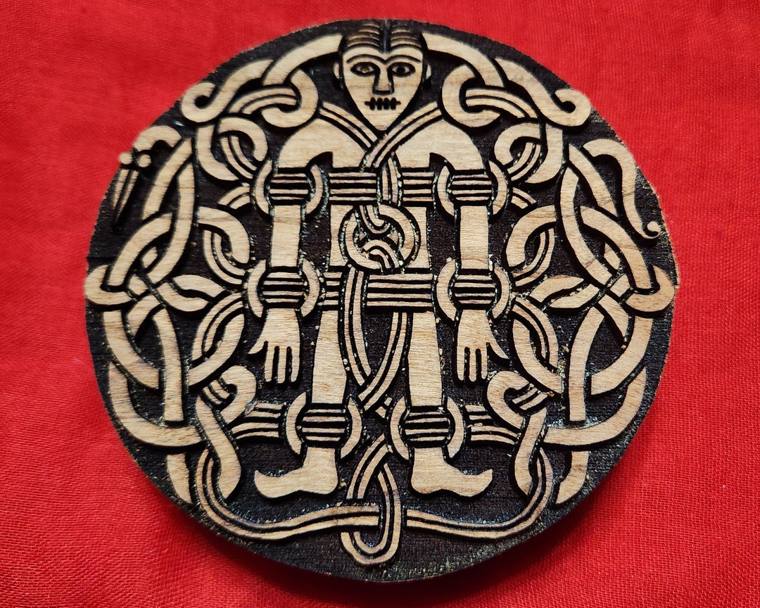 Norse Knotwork Loki Woodcut for Block Printing or Leather Embossing SCA ...