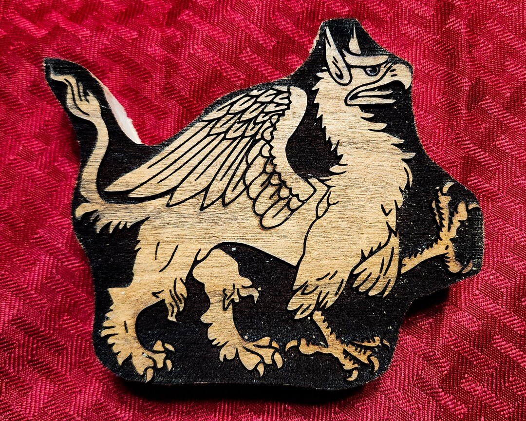 Northshield Walking Griffin Woodcut Stamp for Wood Block Printing or ...