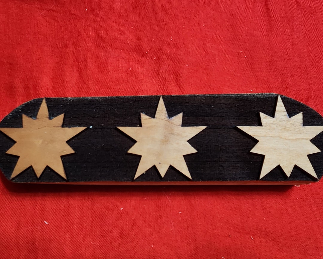 Ansteorra Star Trim Bar Woodcut Stamp for Wood Block Printing or ...