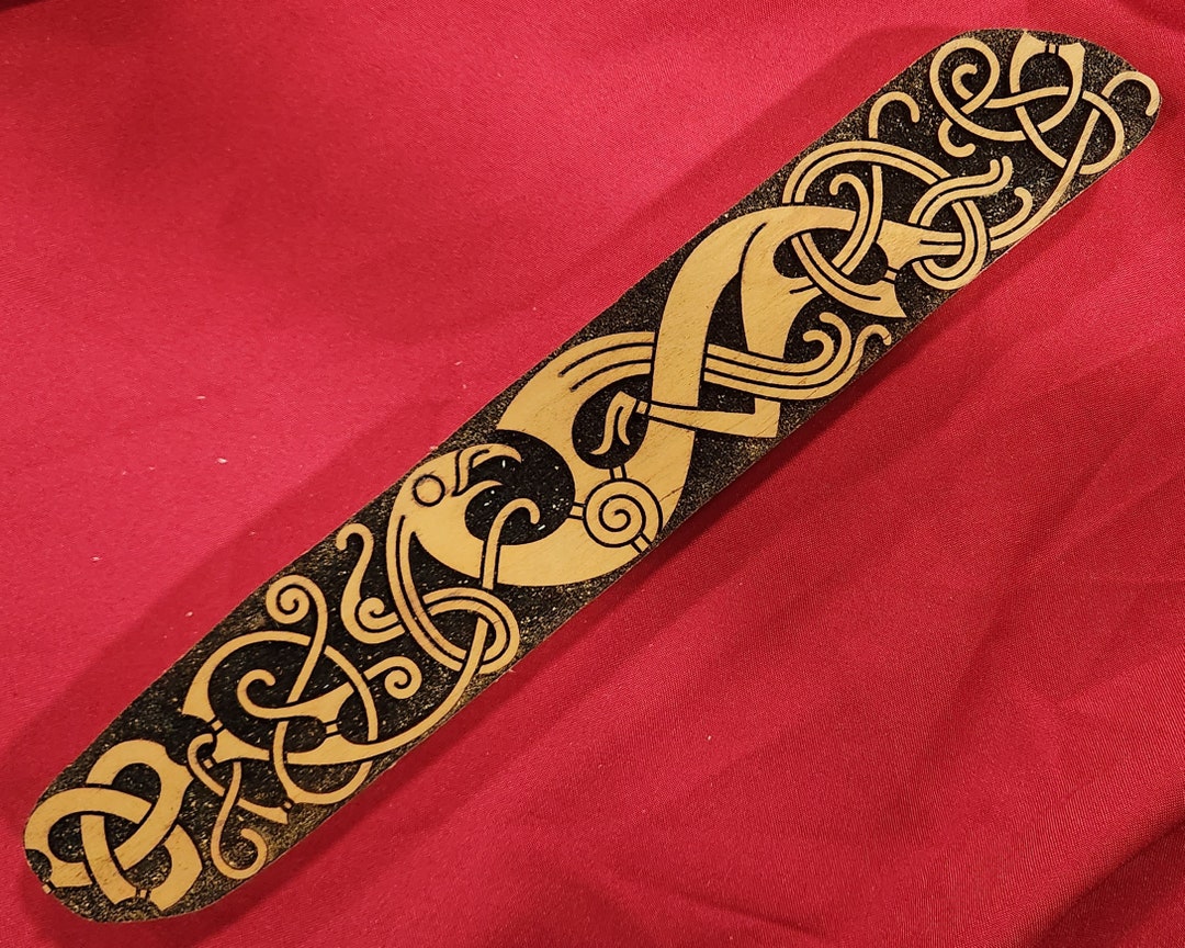 Pre-viking Compilation Bird Wing Trim Bar Knotwork Style Woodcut for ...
