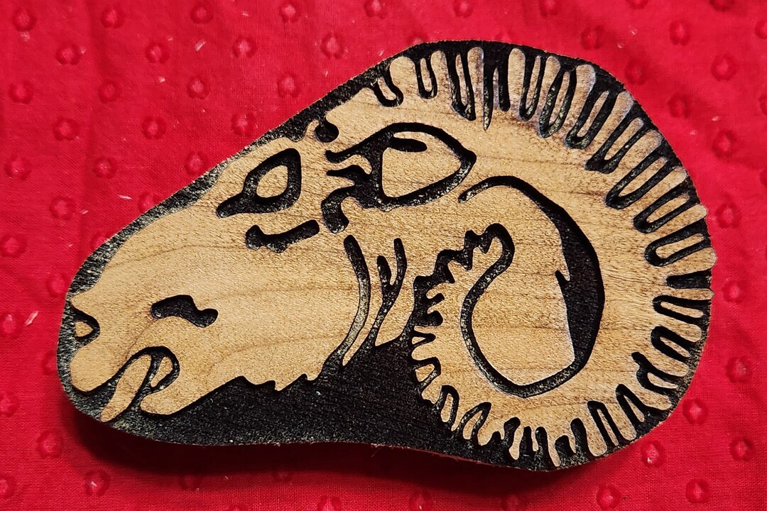 Ram's Head Heraldic Charge Woodcut Stamp for Wood Block Printing or ...