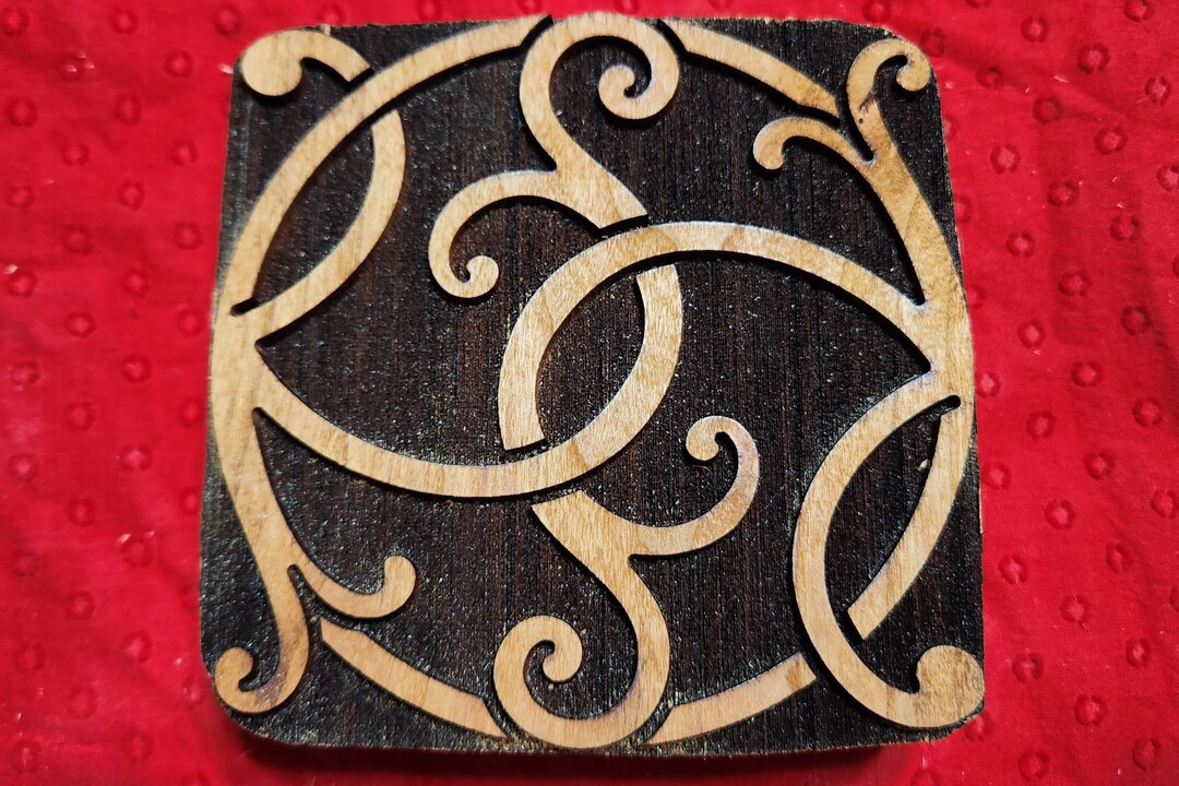 Flourished O Initial Woodcut for Wood Block Printing or Leather ...