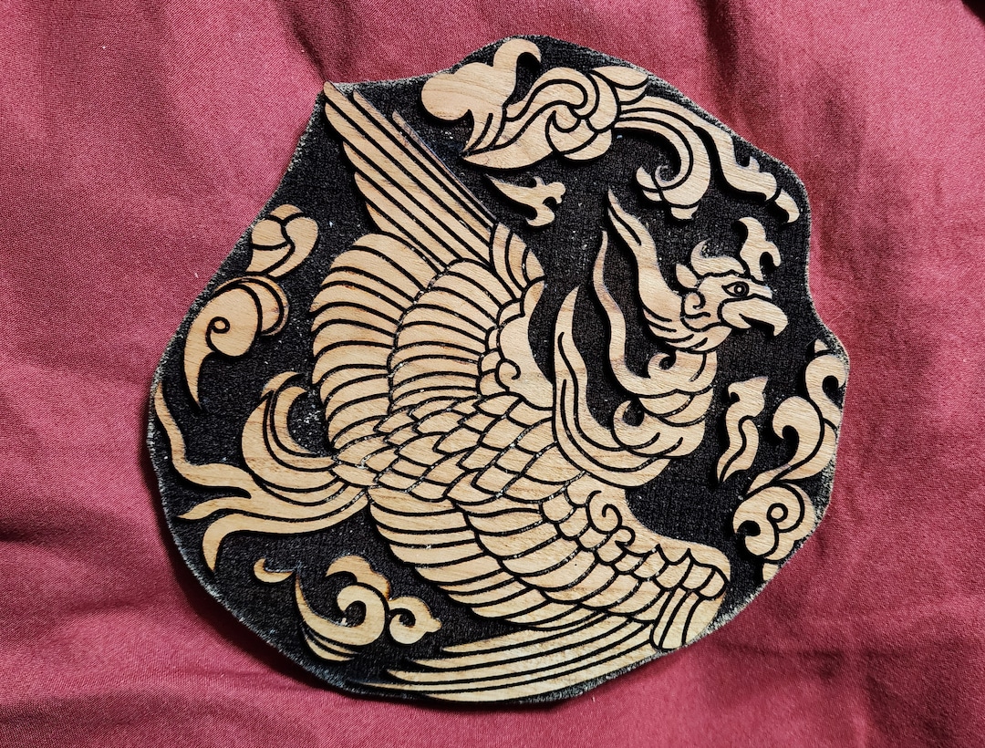 14th Century Goryeo Phoenix Woodcut Stamp for Wood Block Printing or ...