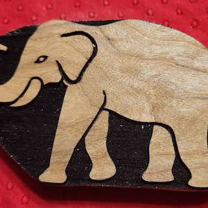 Walking Elephant Heraldic Charge Woodcut Stamp for Wood Block Printing ...