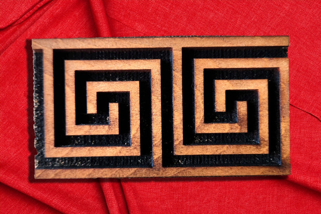Greek Key Block Woodcut Stamp for Wood Block Printing or Leather ...