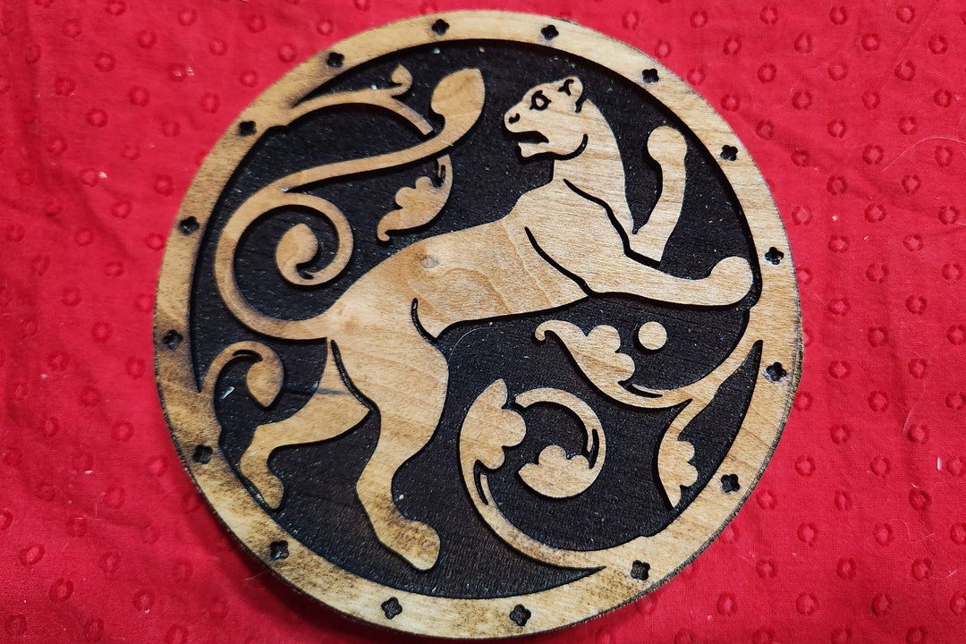 13th Century Panther or Catamount From St Chapelle Woodcut for Wood ...