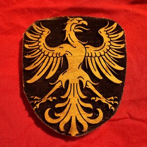 Eagle Displayed Heraldic Charge Woodcut Stamp for Wood Block Printing ...