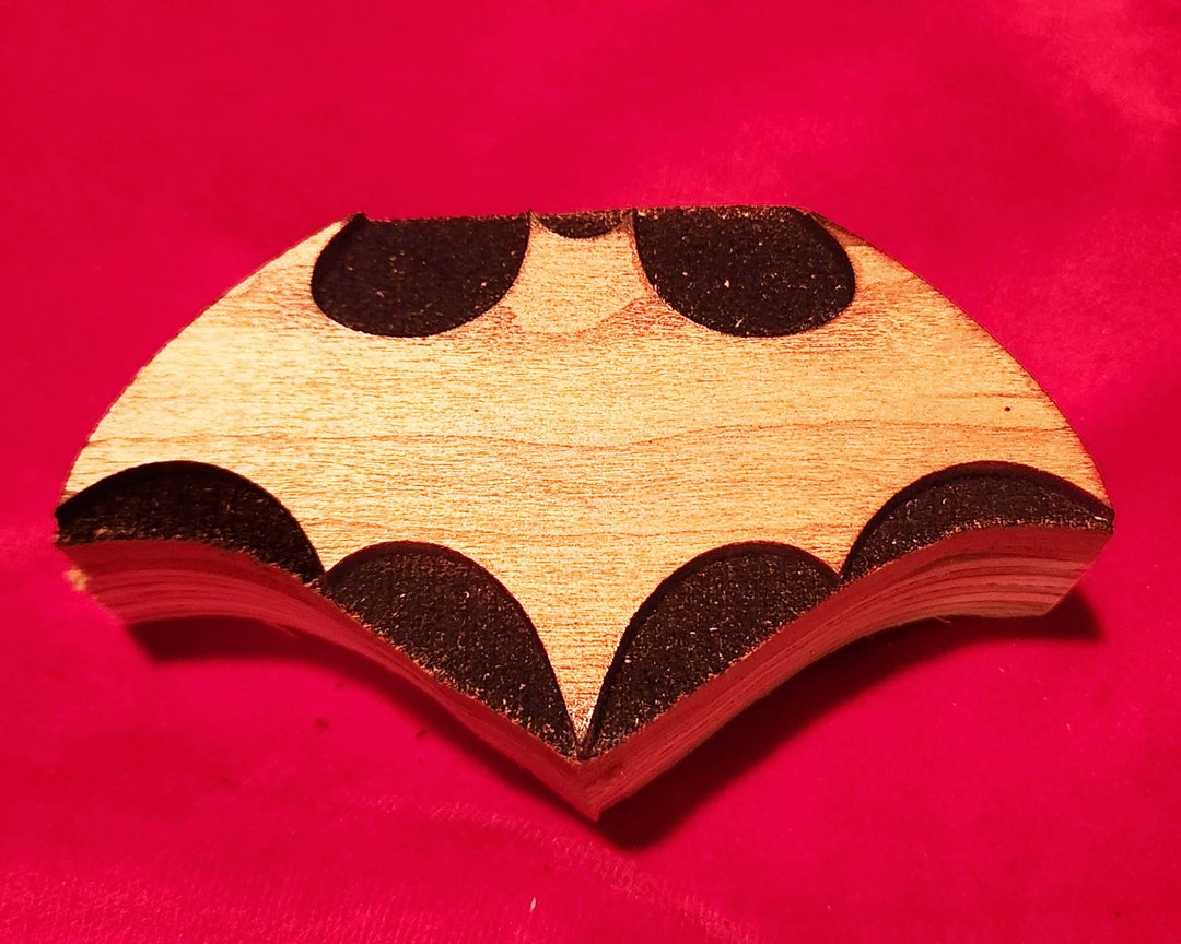 Stylized Bat Woodcut Stamp for Wood Block Printing or Leather Embossing ...
