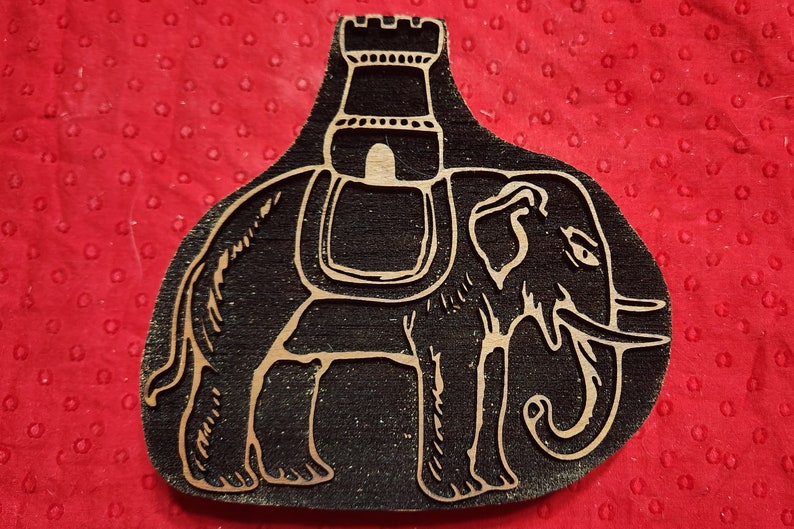 Elephant Rook From Fox-davies Guide to Heraldry Woodcut Stamp - Etsy