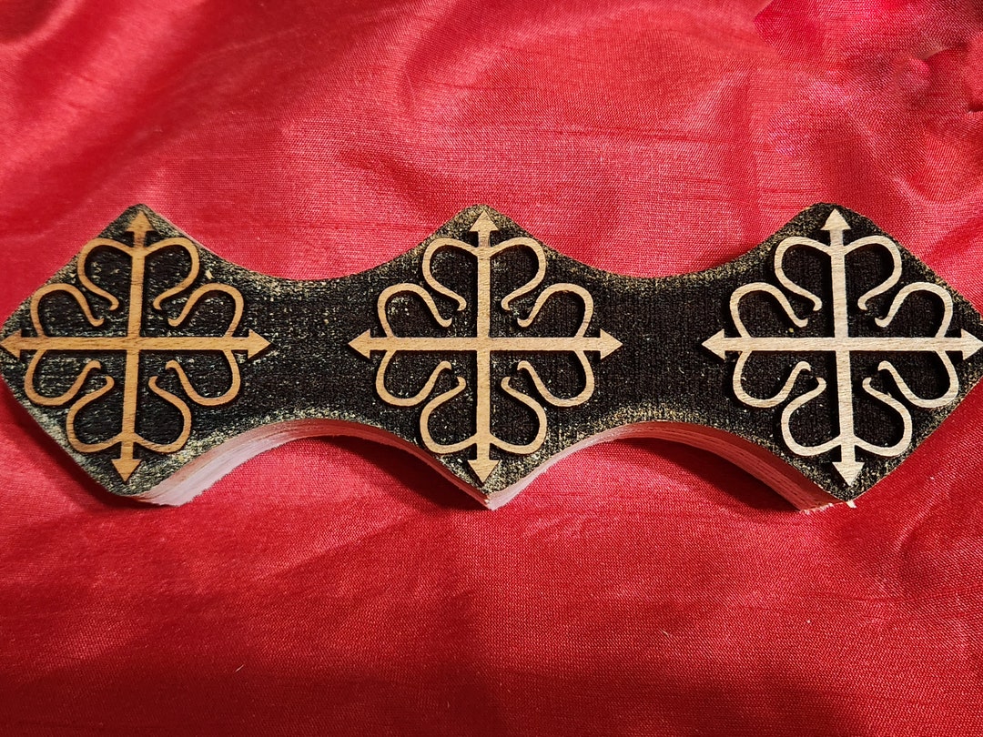 Cross of Calvatrava Calontir Bar Trim Woodcut for Wood Block Printing ...