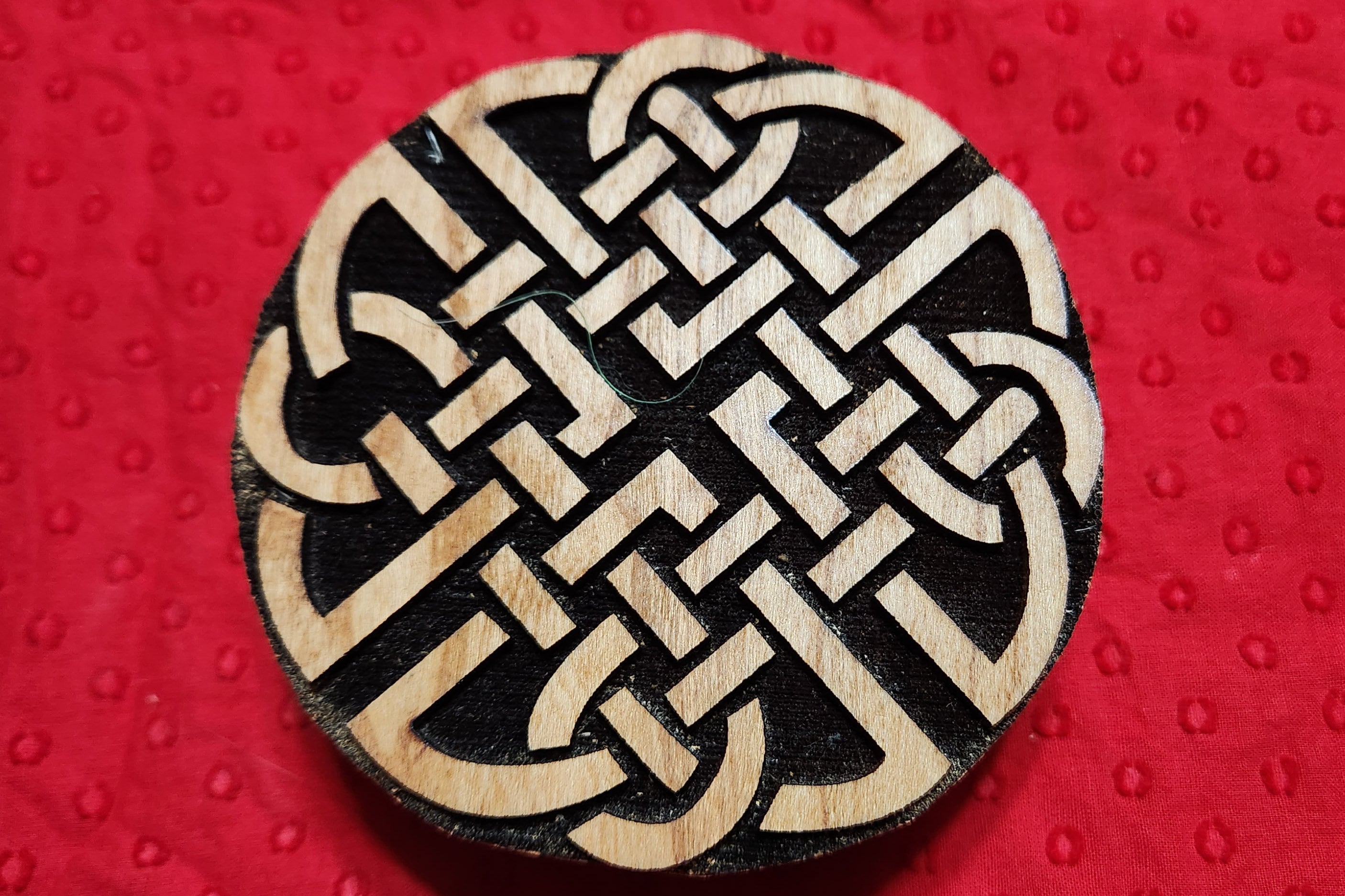 Rounded Celtic Knotwork Knot Woodcut for Wood Block Printing or Leather ...