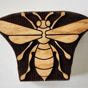 Heraldic Bee Woodcut for Wood Block Printing or Leather Embossing SCA ...