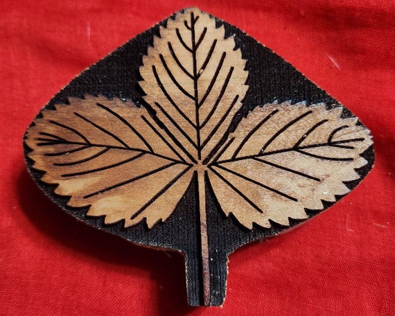 Single Leaf Woodcut