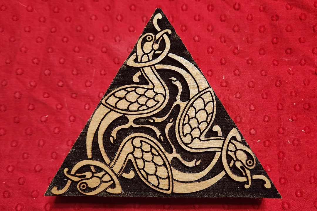 Book of Kells Celtic Three Bird Knot Woodcut Stamp for Wood Block ...