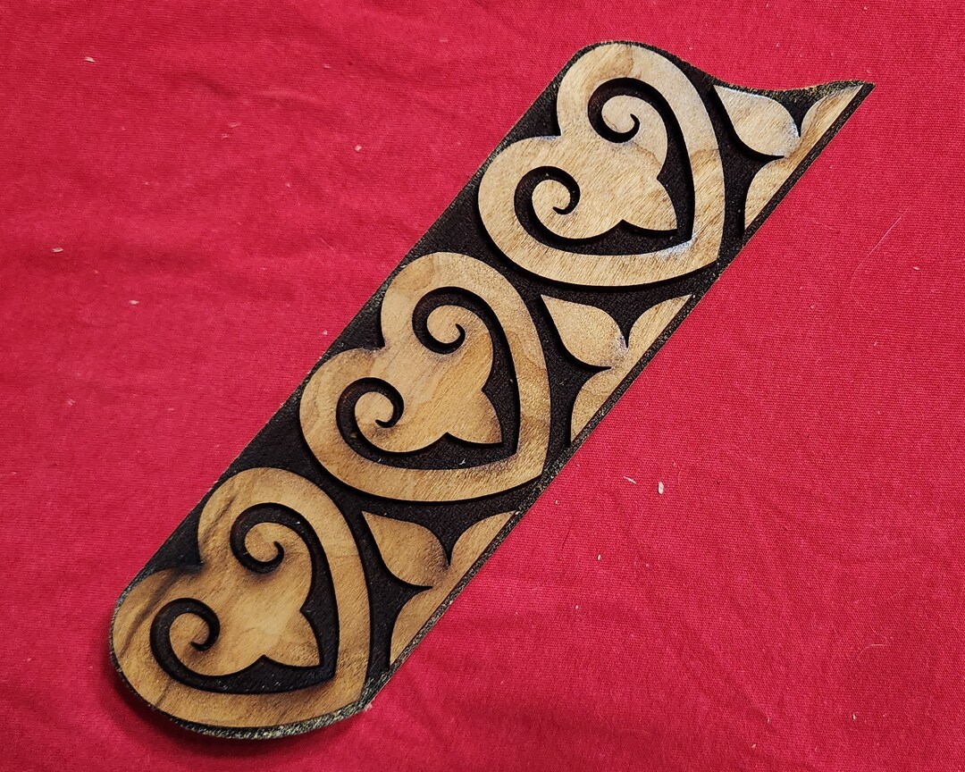 Norman Heart Trim Design Woodcut Stamp for Block Printing or Leather ...