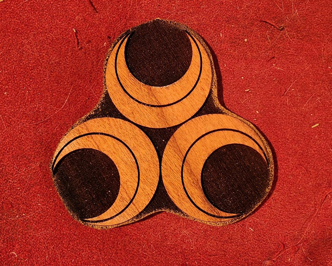 Three Crescents Conjoined Woodcut Stamp for Wood Block Printing or ...