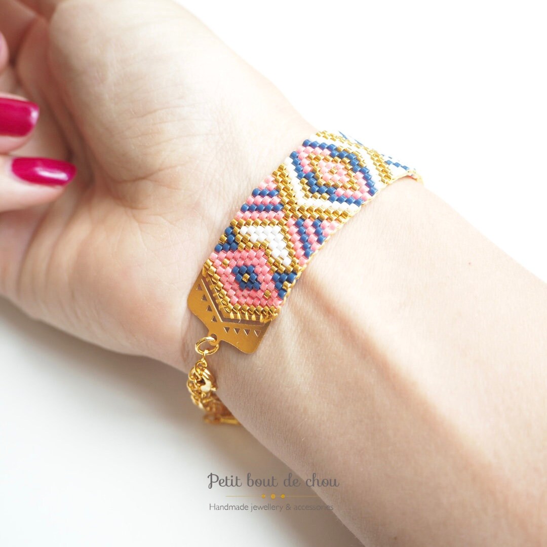 PDF Peyote Bracelet Pattern/beading Grid/odd Count Peyote Bracelet ...