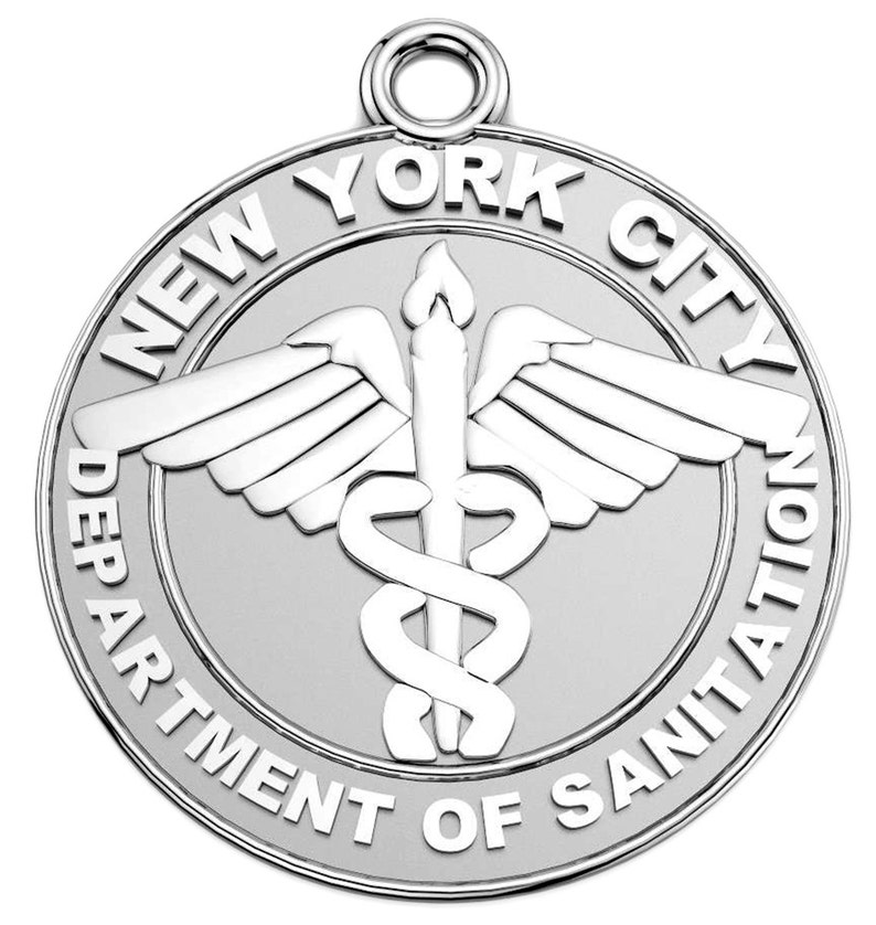 New York City Department of Sanitation (DSNY) Pendant- Sterling Silver ...