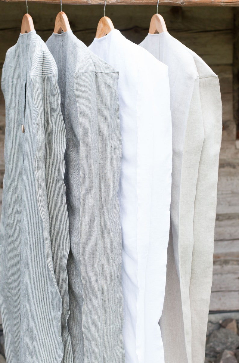 Linenbuy Linen Garment Bag Travel and Storage Bag Organic | Etsy