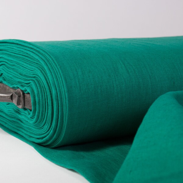 Green Emerald Linen Fabric - Etsy