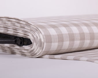 Gingham Linen Fabric - Etsy