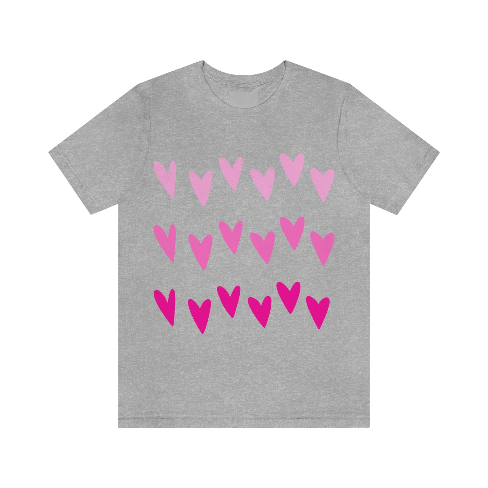 Ombre Hearts Tee, Pink Heart Tee, Valentine's Day T-shirt, Galentine's ...