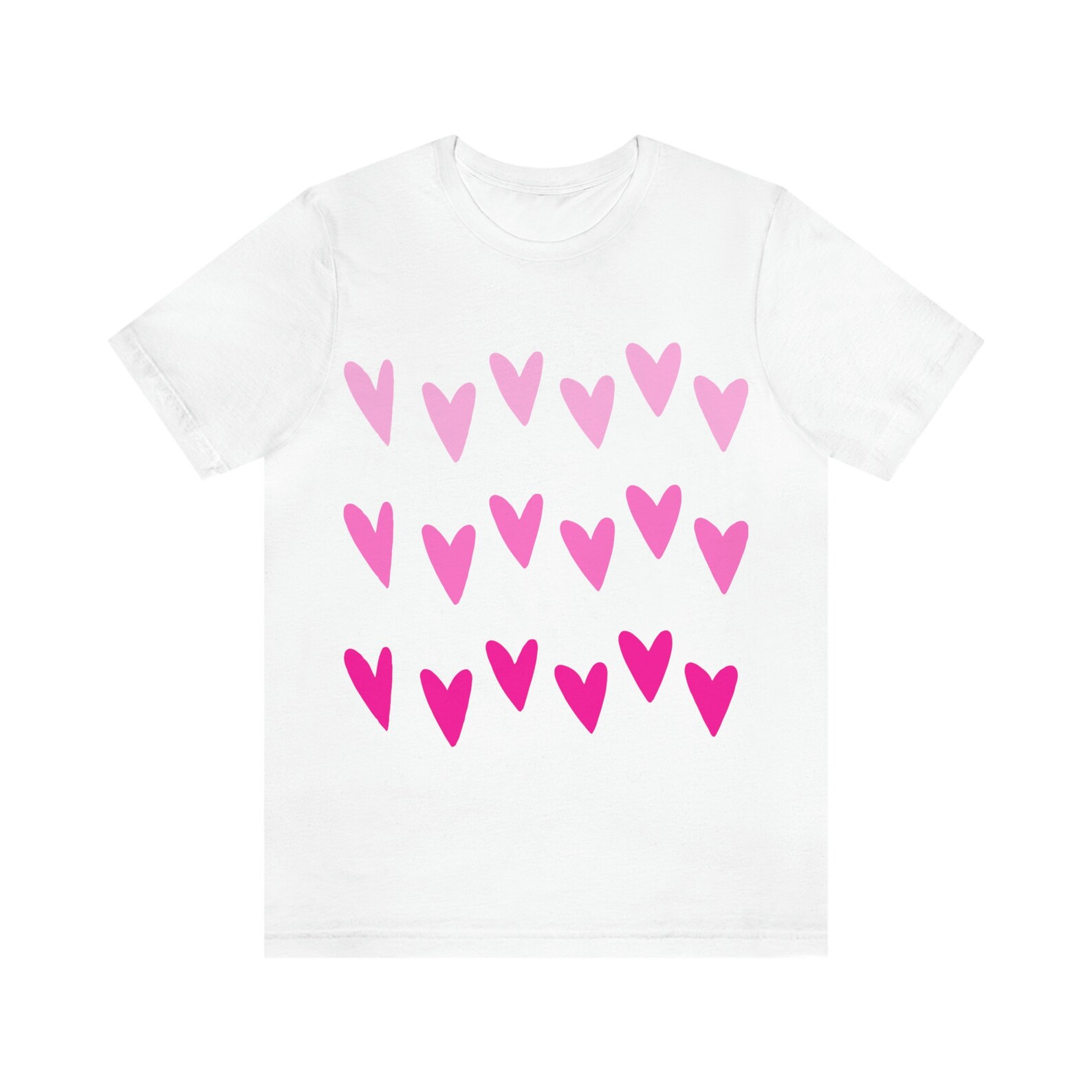Ombre Hearts Tee, Pink Heart Tee, Valentine's Day T-shirt, Galentine's ...