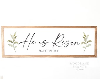 He is Risen Sign - Etsy