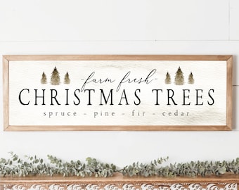 Christmas Sign, Farm Fresh Christmas Trees, 3D Sign, Christmas Decor ...