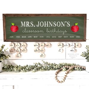Classroom Birthdays Board, Personalized Classroom Birthdays Sign ...