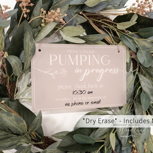 Pumping Sign, Pumping Sign for Work, Breastfeeding Door Sign, Nursing ...