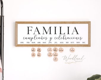 Spanish Birthday Calendar - Etsy