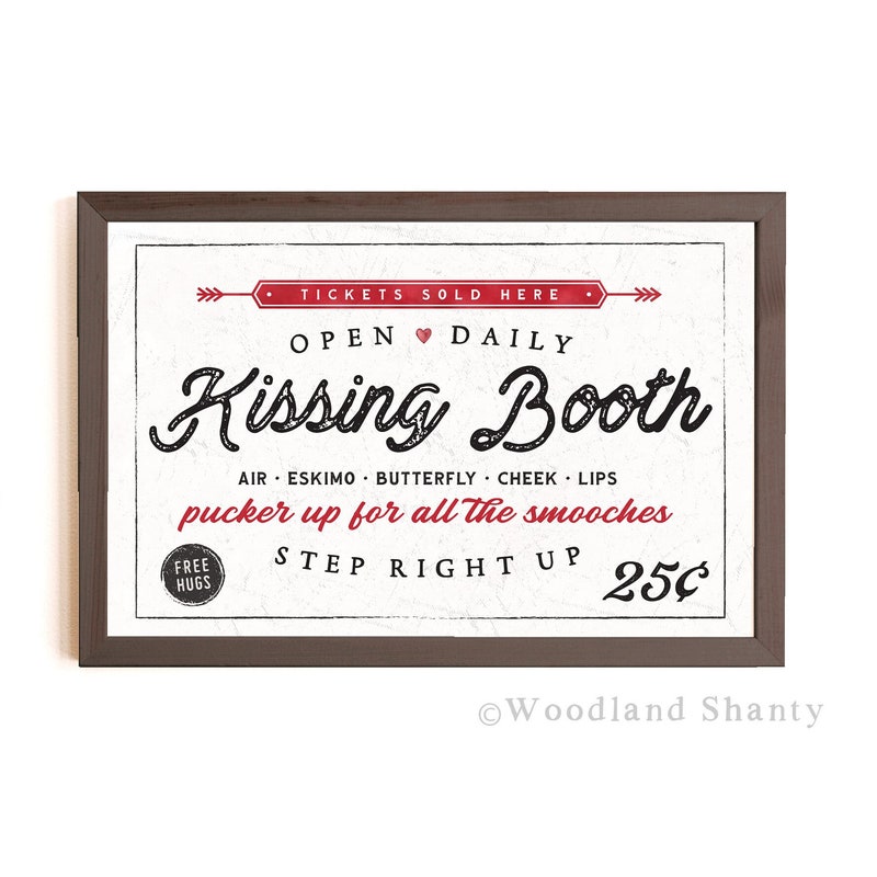 Kissing Booth Sign - Etsy