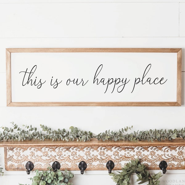 Happy Place Sign - Etsy