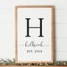 Personalized Farmhouse Style Monogram Sign Personalized - Etsy