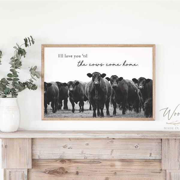 I Love Cows Sign - Etsy