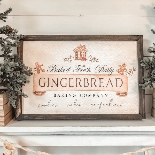 Gingerbread Sign - Etsy