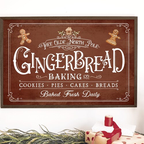 Gingerbread Baking Company Sign Gingerbread Bakery Sign - Etsy