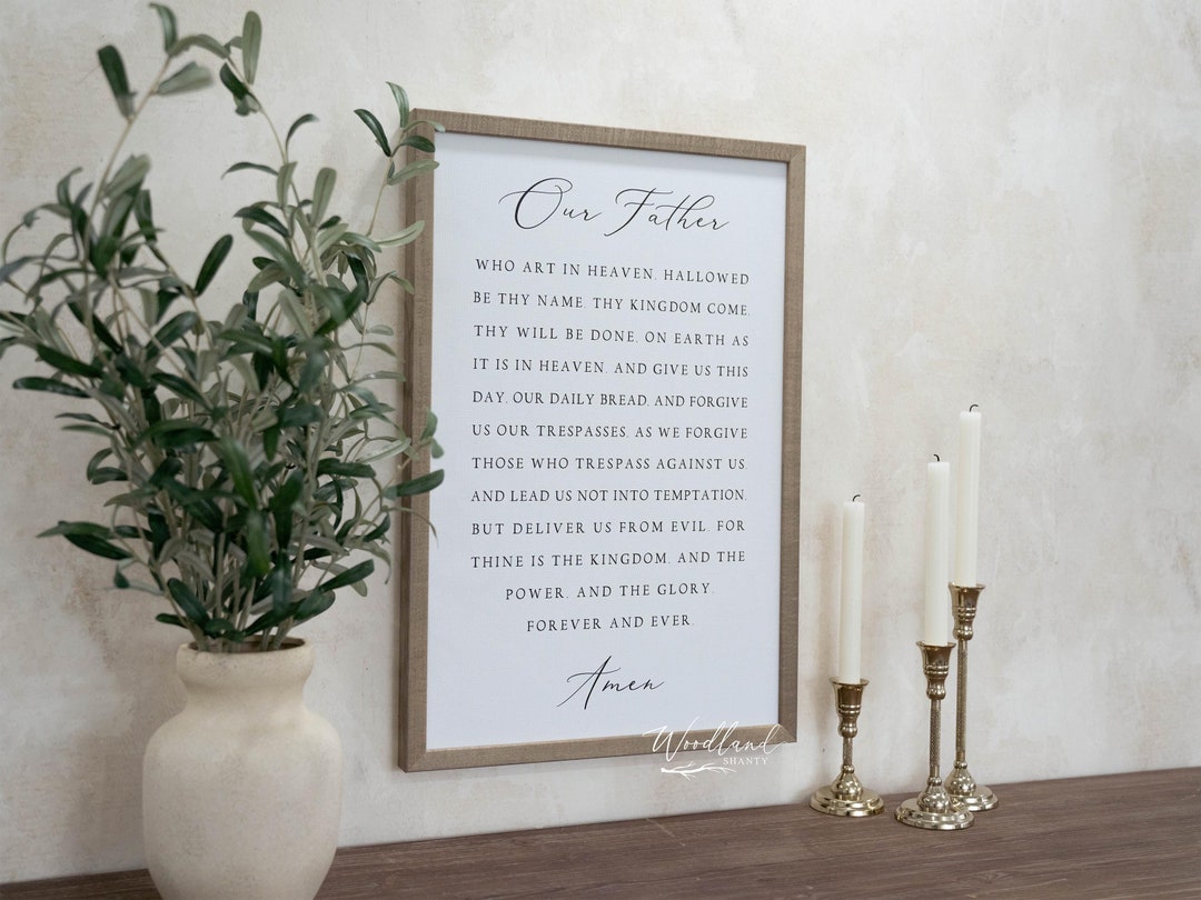 The Lord's Prayer Sign, Our Father Sign, Scripture Sign - Etsy