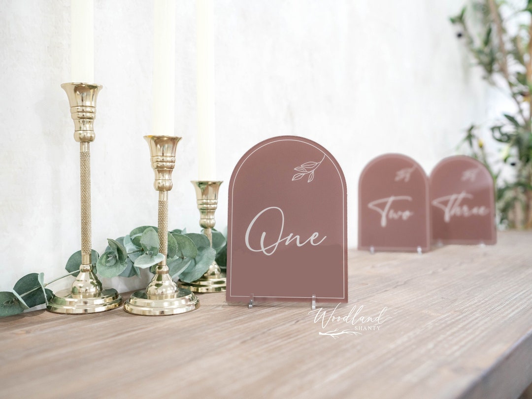 Arched Table Numbers, Wedding Table Numbers, Wedding Table Decor, Arch ...