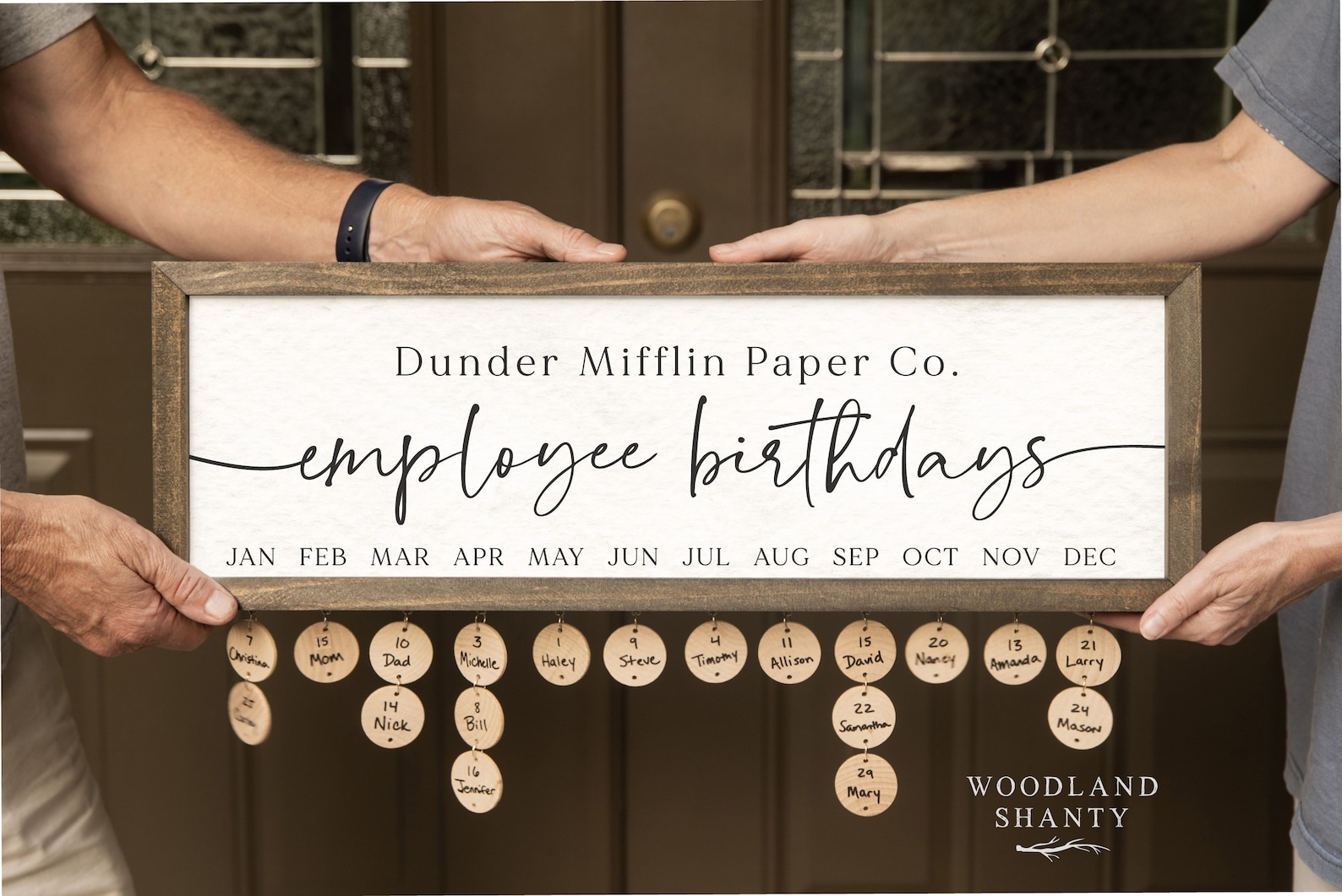 Custom Employee Birthday Calendar, Workplace Sign Decor, Gift for Boss ...